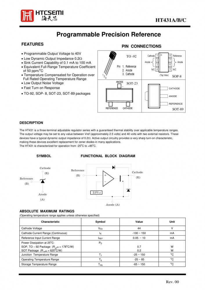 HT431 datasheet page 1