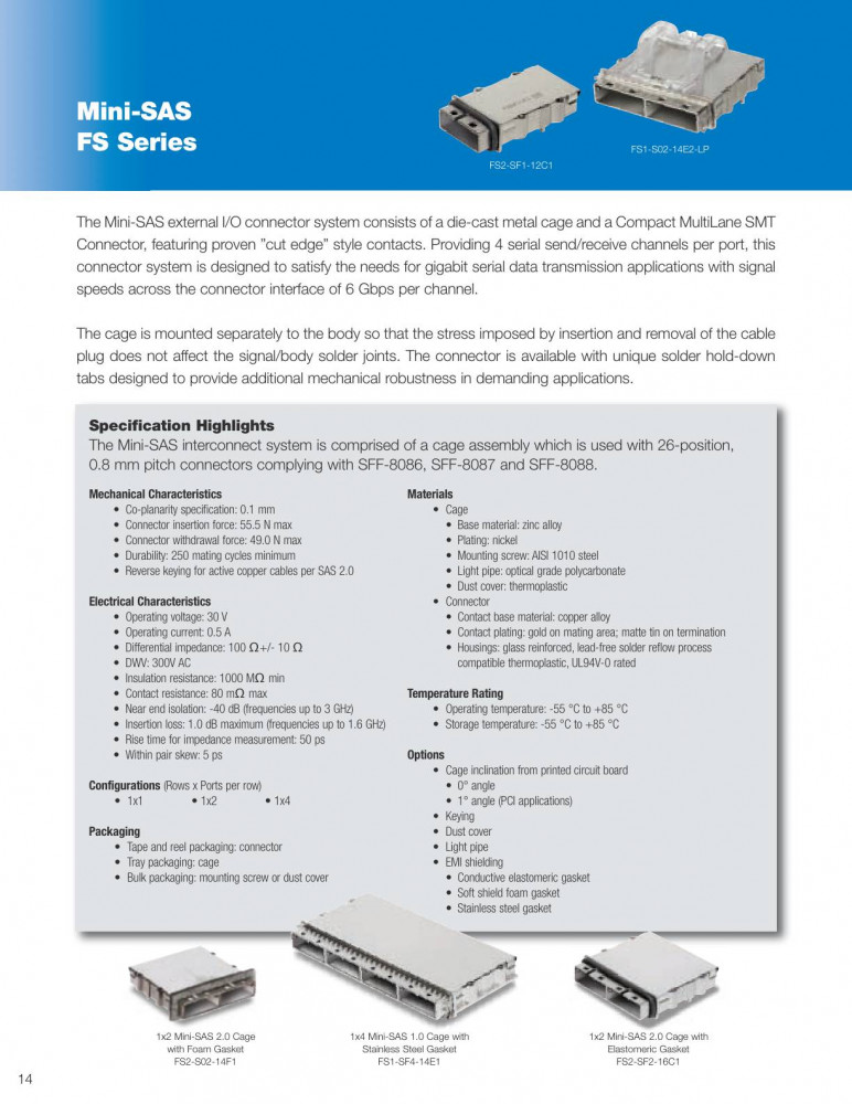 Amphenol Mini-SAS technical document page 1
