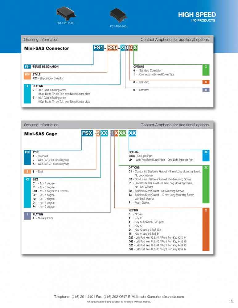 Amphenol Mini-SAS technical document page 2