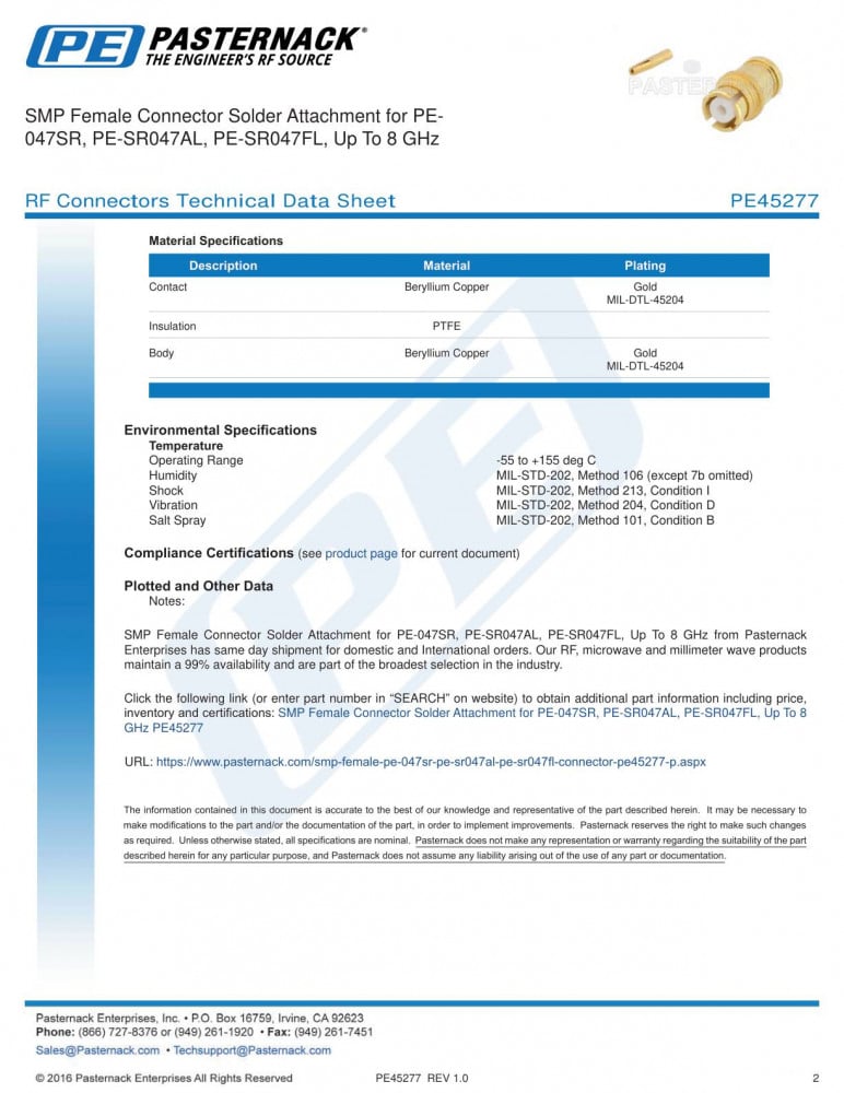 PE45277 datasheet page 2