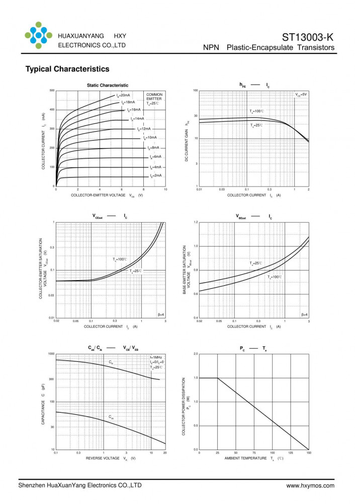 ST13003-K-HXY datasheet page 2