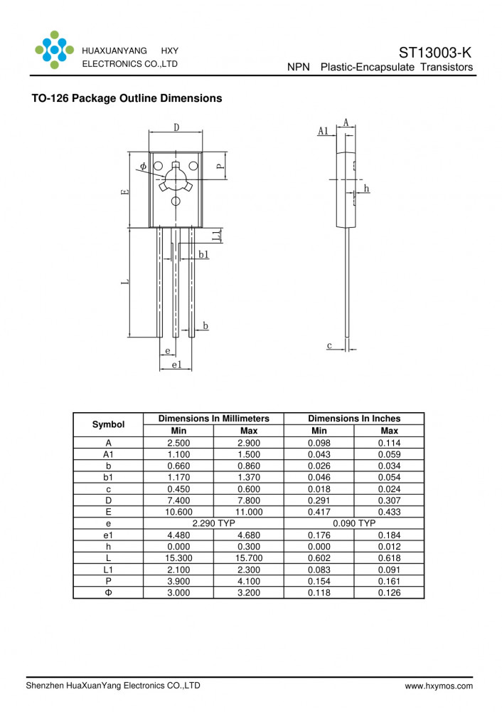 ST13003-K-HXY datasheet page 3