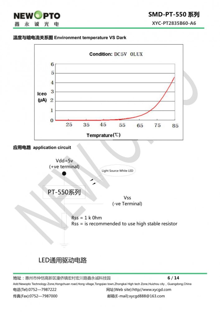 XYC-PT2835B60-A6 datasheet page 6