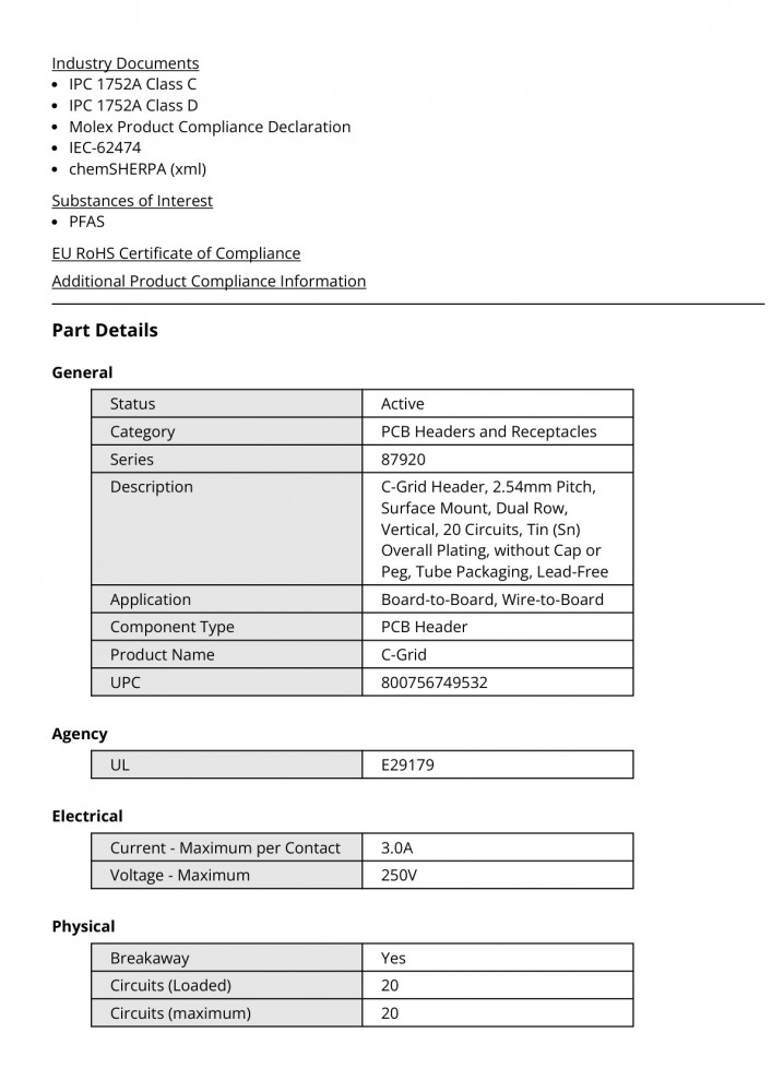 MOLEX 879202043 document preview, page 2