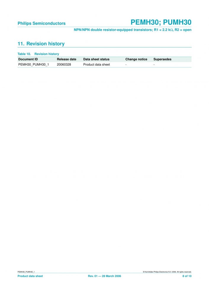 PUMH30 datasheet page 9