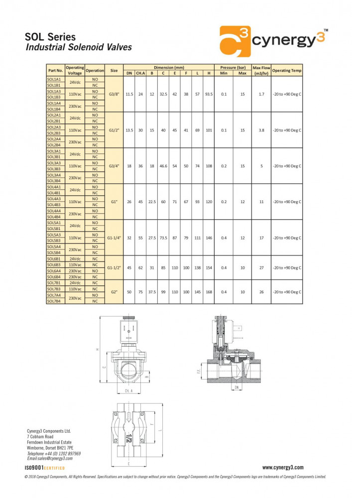 SOL Series technical document page 2