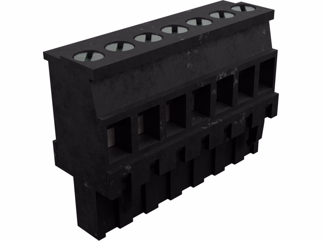 5.08mm Pitch Eurostyle Vertical Plug, with Reverse Imprinting, Front Wire Entry, Black, 7 Circuits for sale