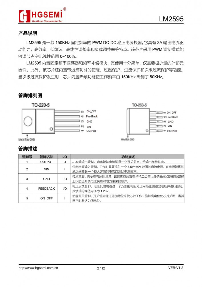 LM2595S-ADJ/TR datasheet page 2