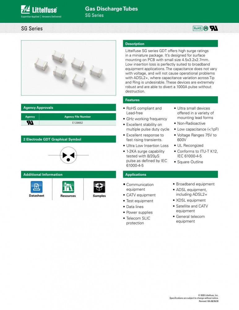 SG350Q datasheet page 1