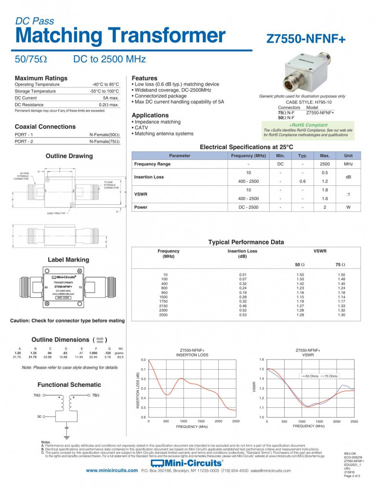 Z7550-NFNF+ technical document, page 2