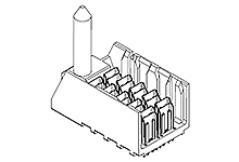 Impel 90 Ohm, 2 Pair Vertical Backplane Header, 1.90mm Pitch, Unguided, Right Endwall, 8 Columns, 32 Circuits, Pin Length 4.90mm, Plated Through Hole Dimension 0.36mm
