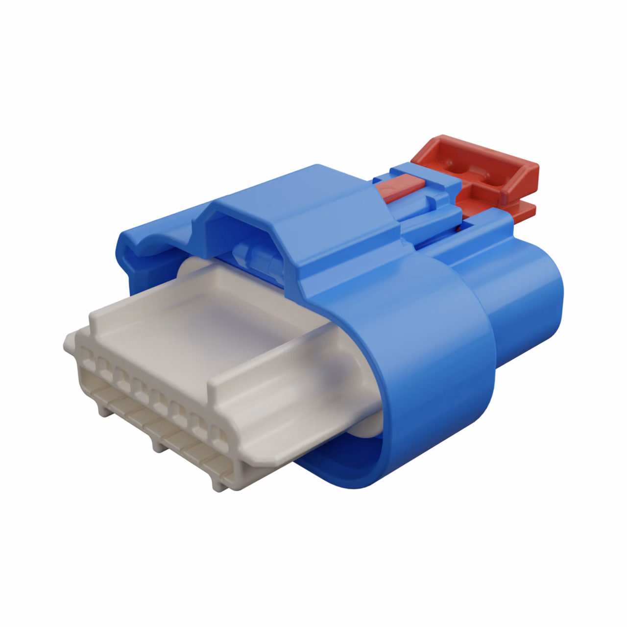 Squba Sealed Receptacle Assembly with CPA, 1.80mm Pitch, Single Row, 8 Circuits, Blue for sale