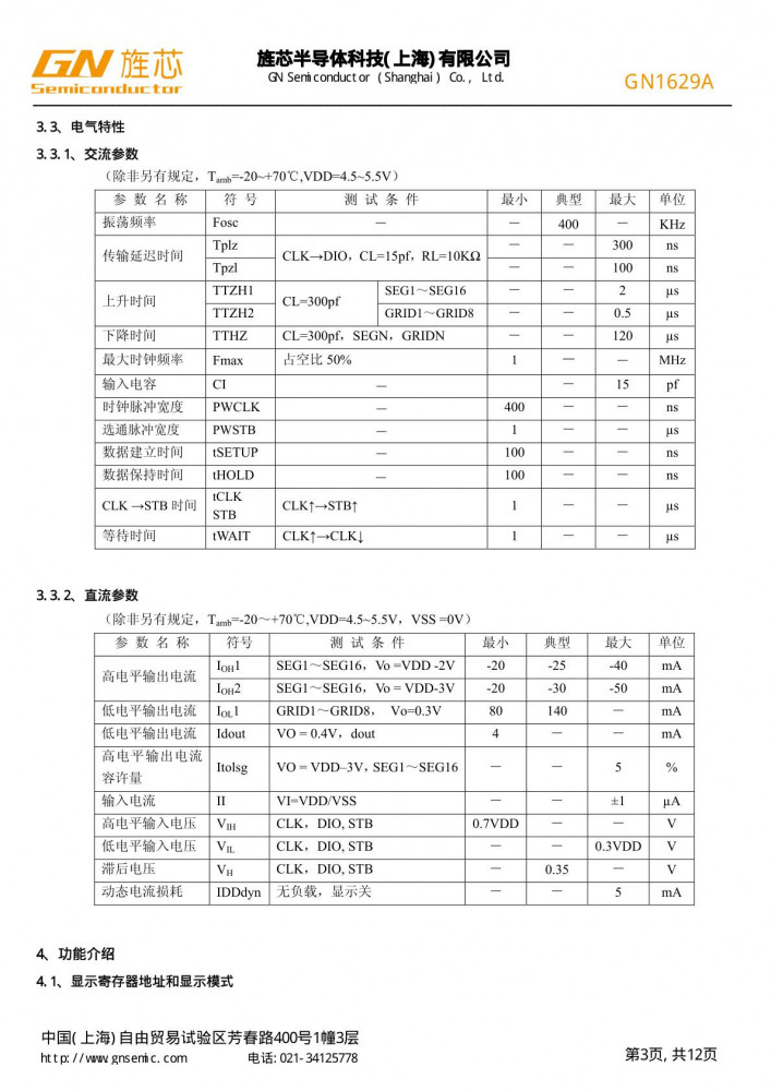 GN1629A datasheet page 3
