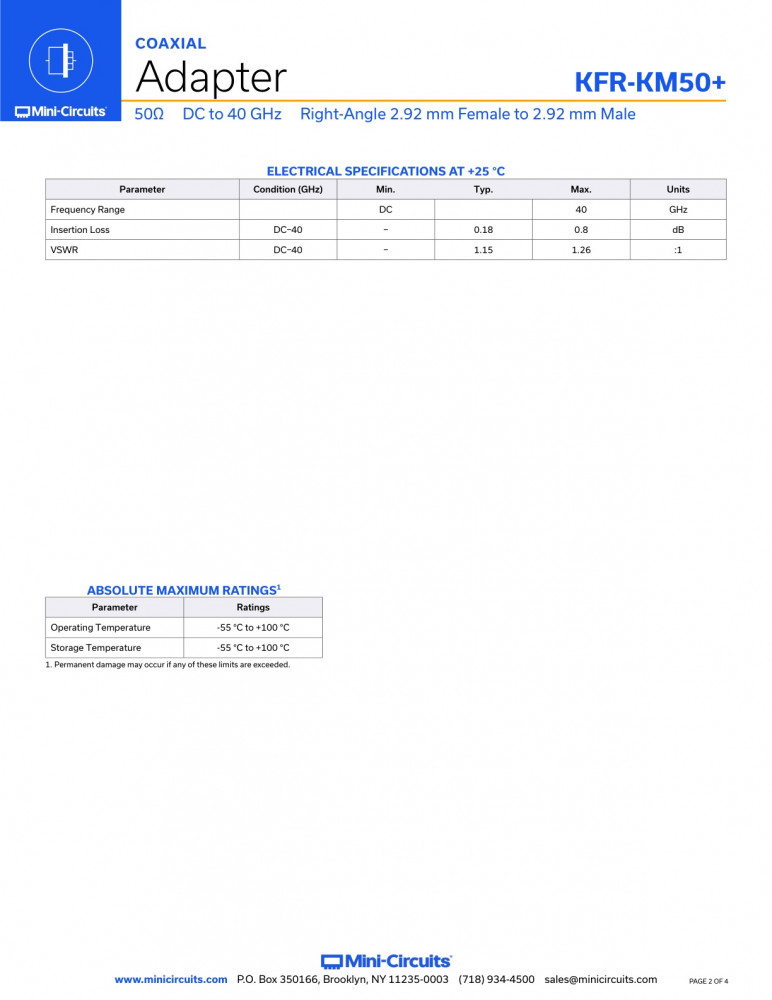 KFR-KM50+ product document, page 2