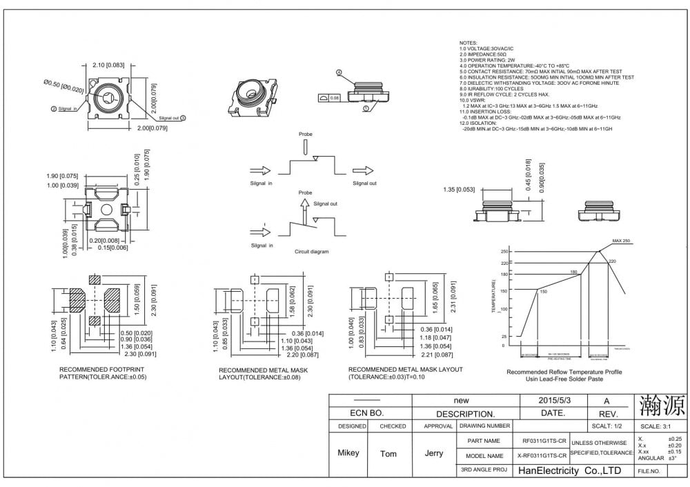 RF0311G1TS-CR technical drawing preview