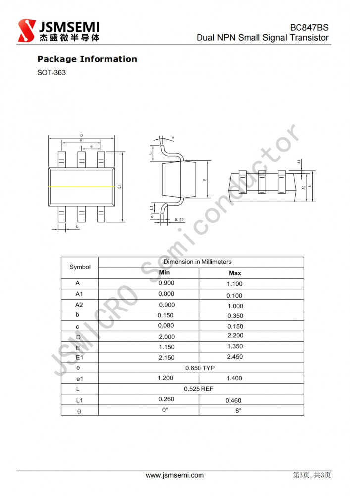 BC847BS-JSM datasheet page 3