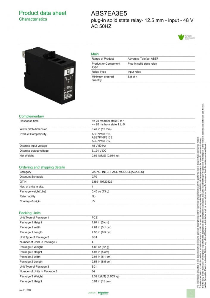 ABS7EA3E5 technical document page 1