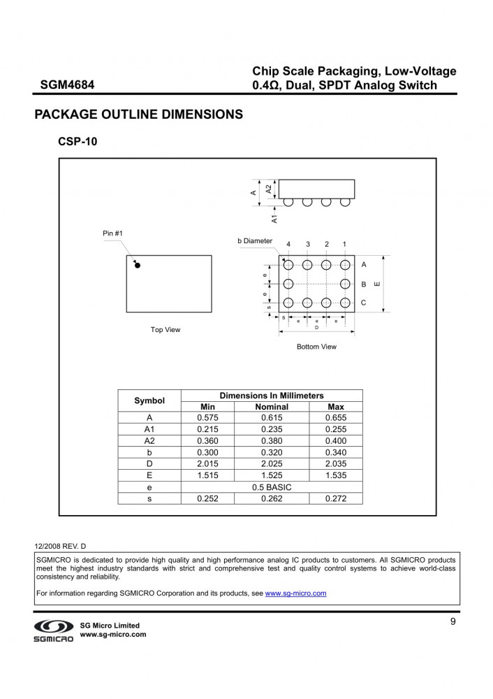 SGM4684 datasheet page 9