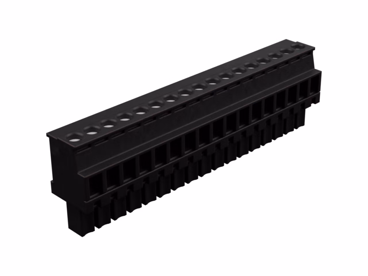 3.81mm Pitch Eurostyle Vertical Plug, with Reverse Imprinting, Rear Wire Entry, Black, 17 Circuits for sale