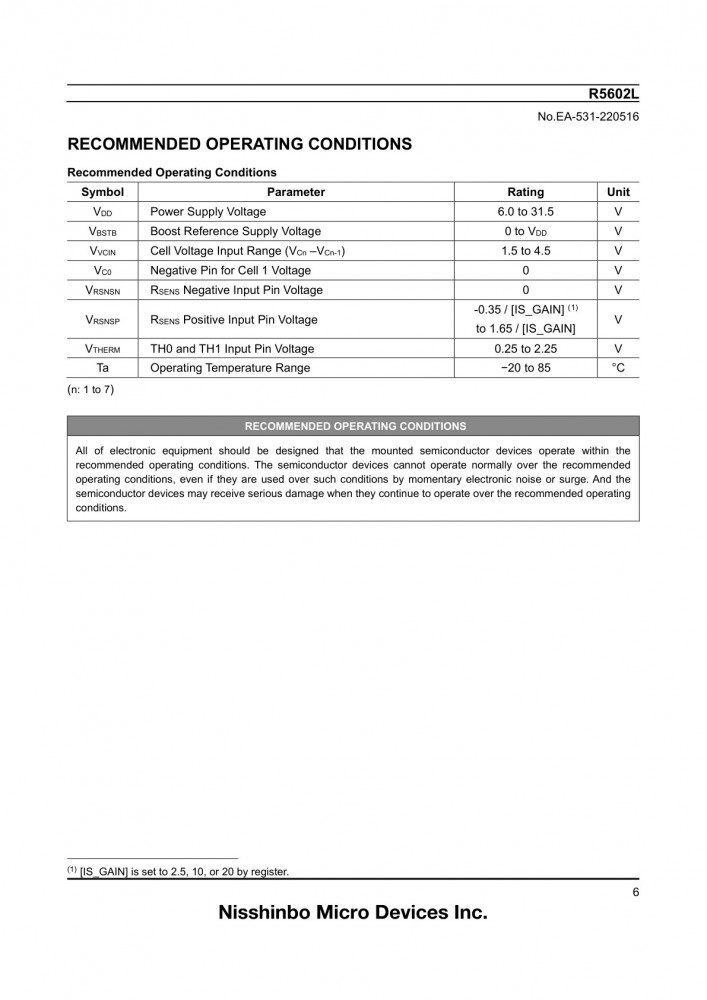 R5602 technical document page 6