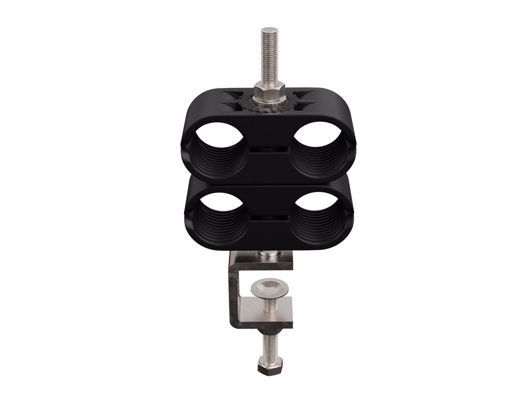 Dual Side, 2-Hole, Feeder Clamp for 7/8