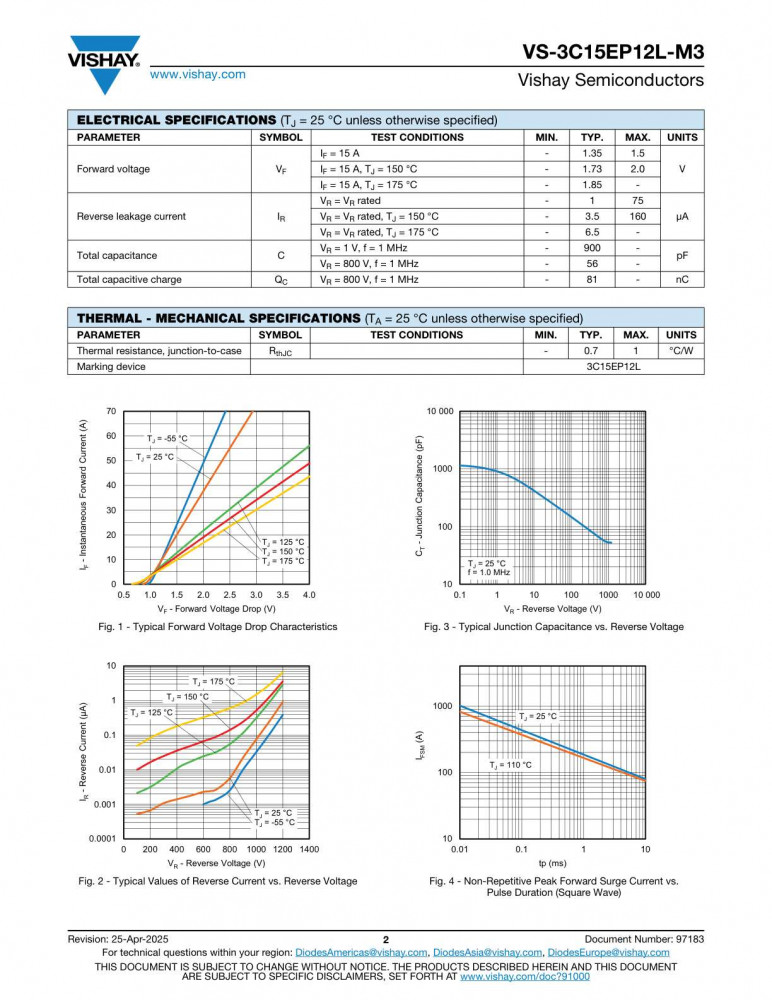 VS-3C15EP12L-M3 datasheet page 2