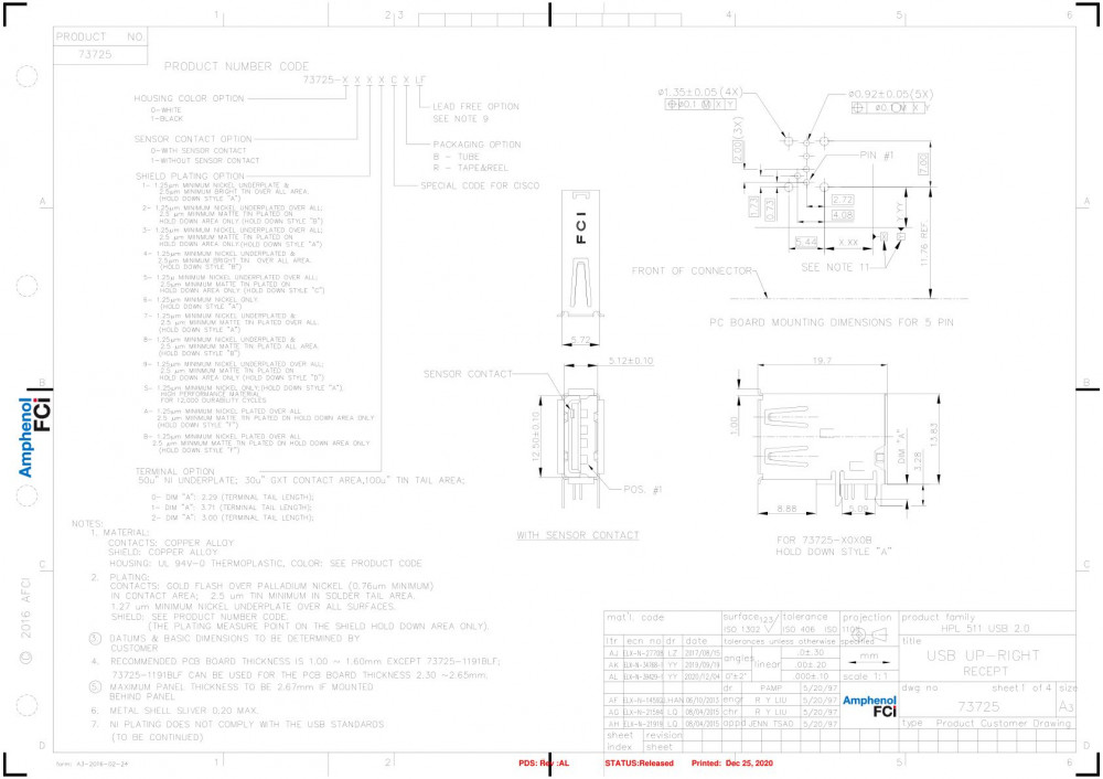 73725-0110BLF drawing sheet 1