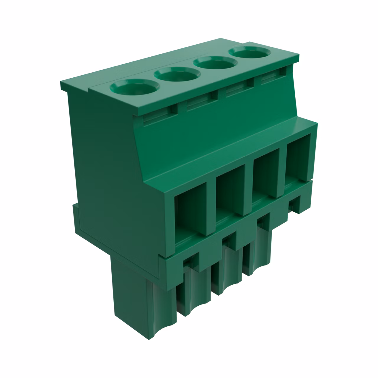 3.81mm Pitch Eurostyle Vertical Plug, Rear Wire Entry, Green Housing, Gold (Au) Plated, 4 Circuits for sale