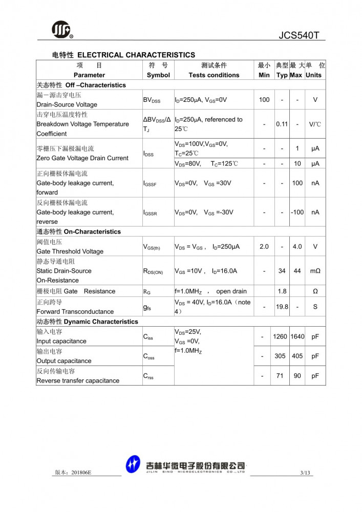 JCS540CT datasheet page 3