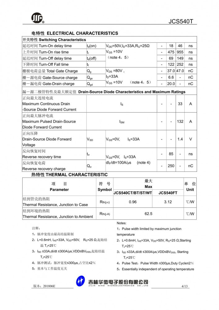 JCS540CT datasheet page 4