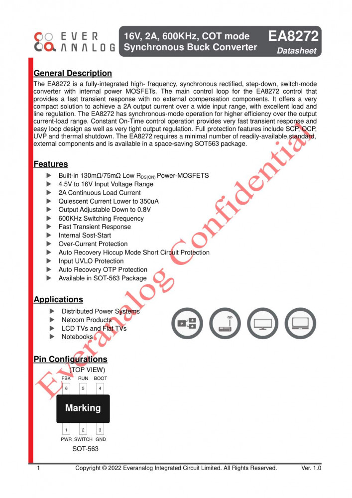 EA8272T7R datasheet page 1