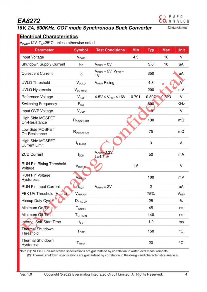EA8272T7R datasheet page 4