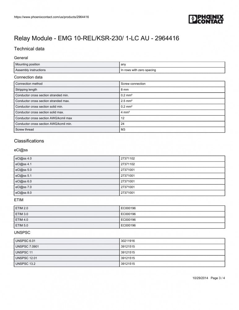 Phoenix Contact 2964416 product documentation page 3