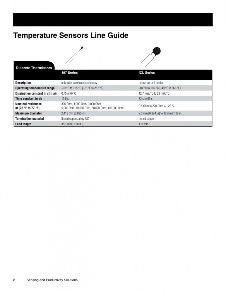 Honeywell temperature sensor documentation page 8