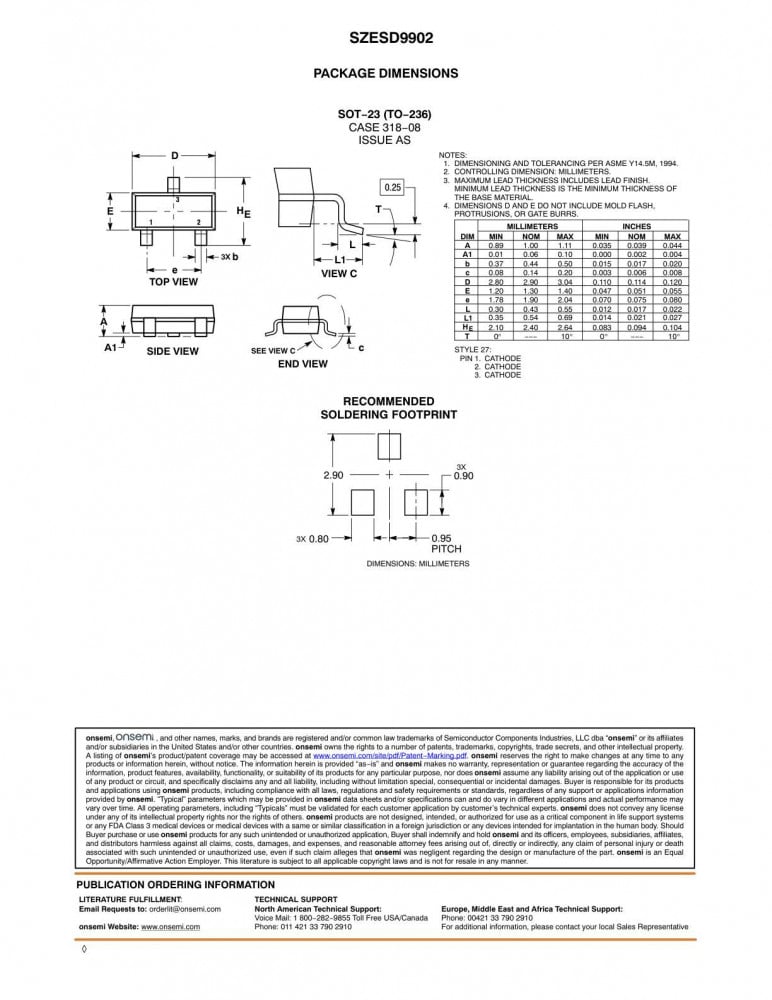 SZESD9902MLT1G technical document page 4
