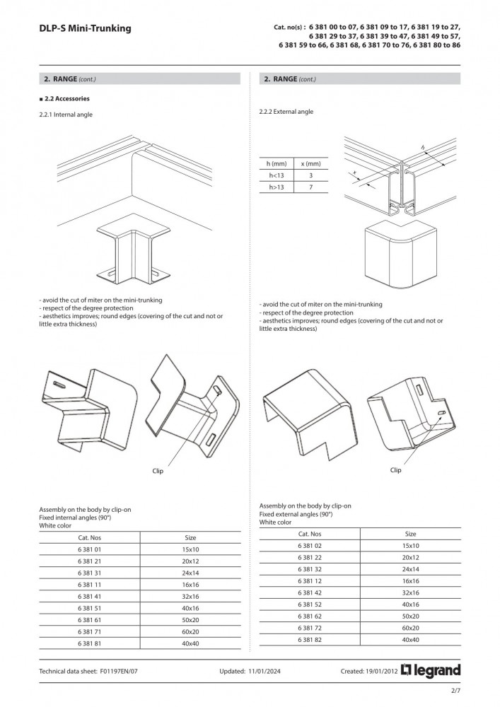 Legrand DLP-S mini-trunking document page 2