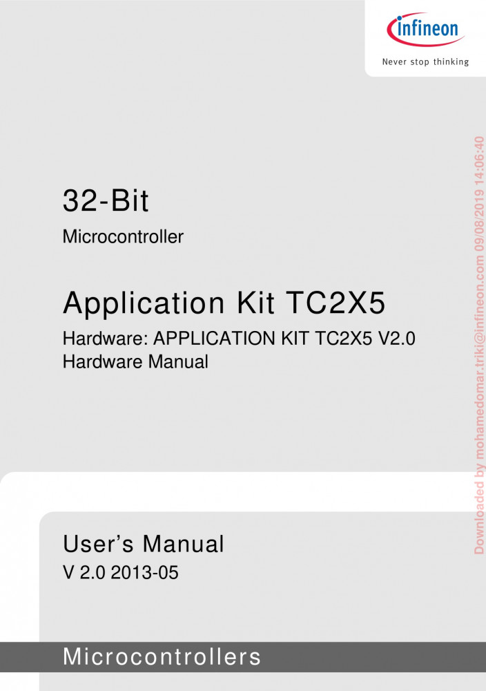 Application Kit TC2X5 Hardware Manual page 3