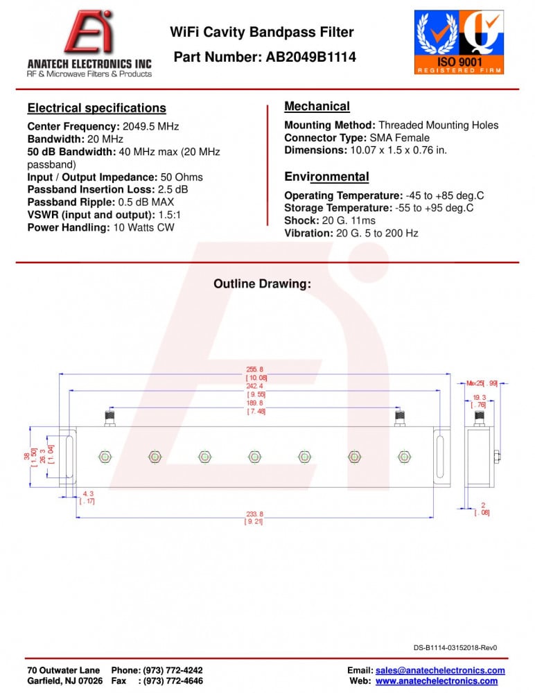 AB2049B1114 outline drawing