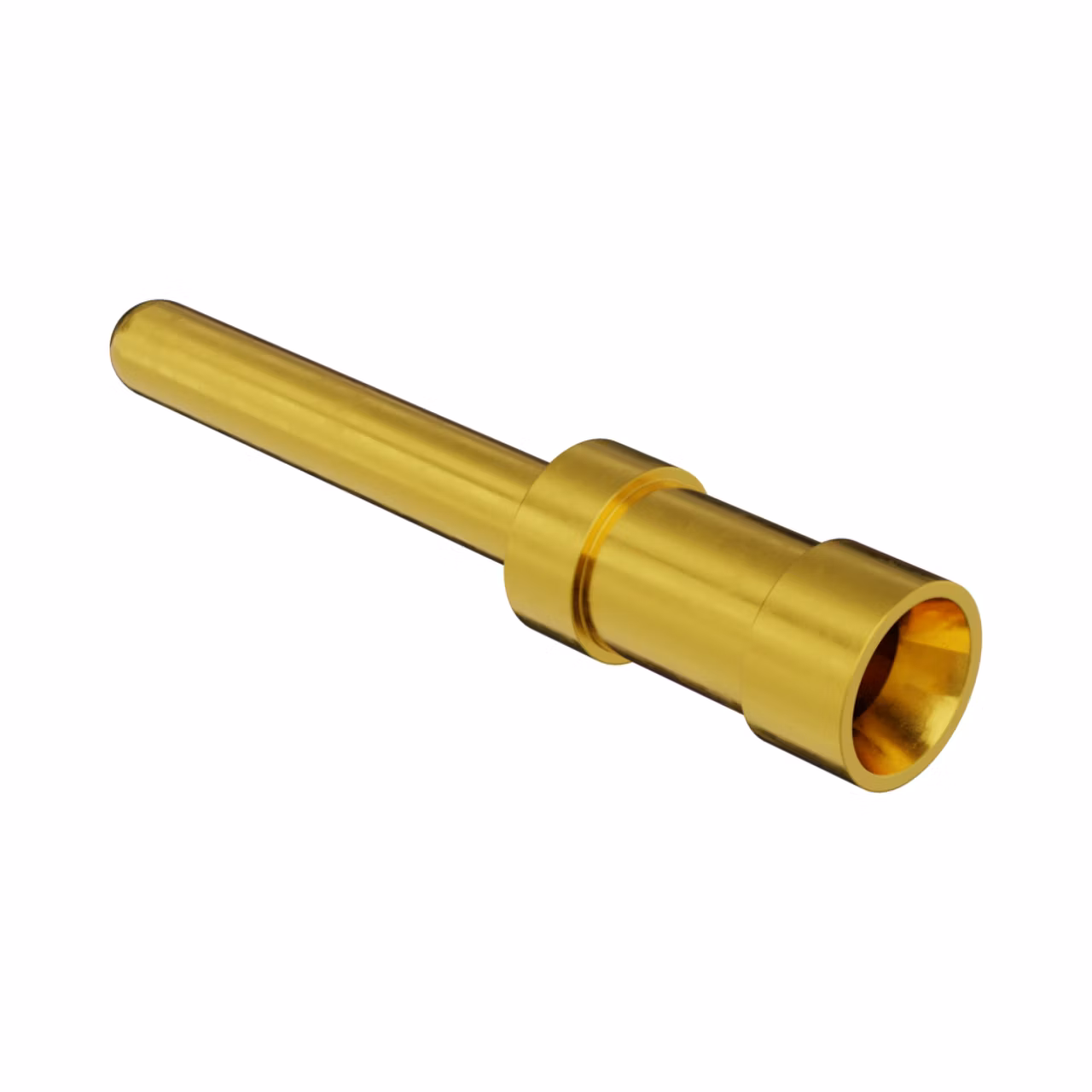 Heavy-Duty Turned Crimp Contact for 16A Inserts and Modules, Male, Gold (Au) Plated Copper Alloy, 4.00mm² (12 AWG), 100 per Bag for sale