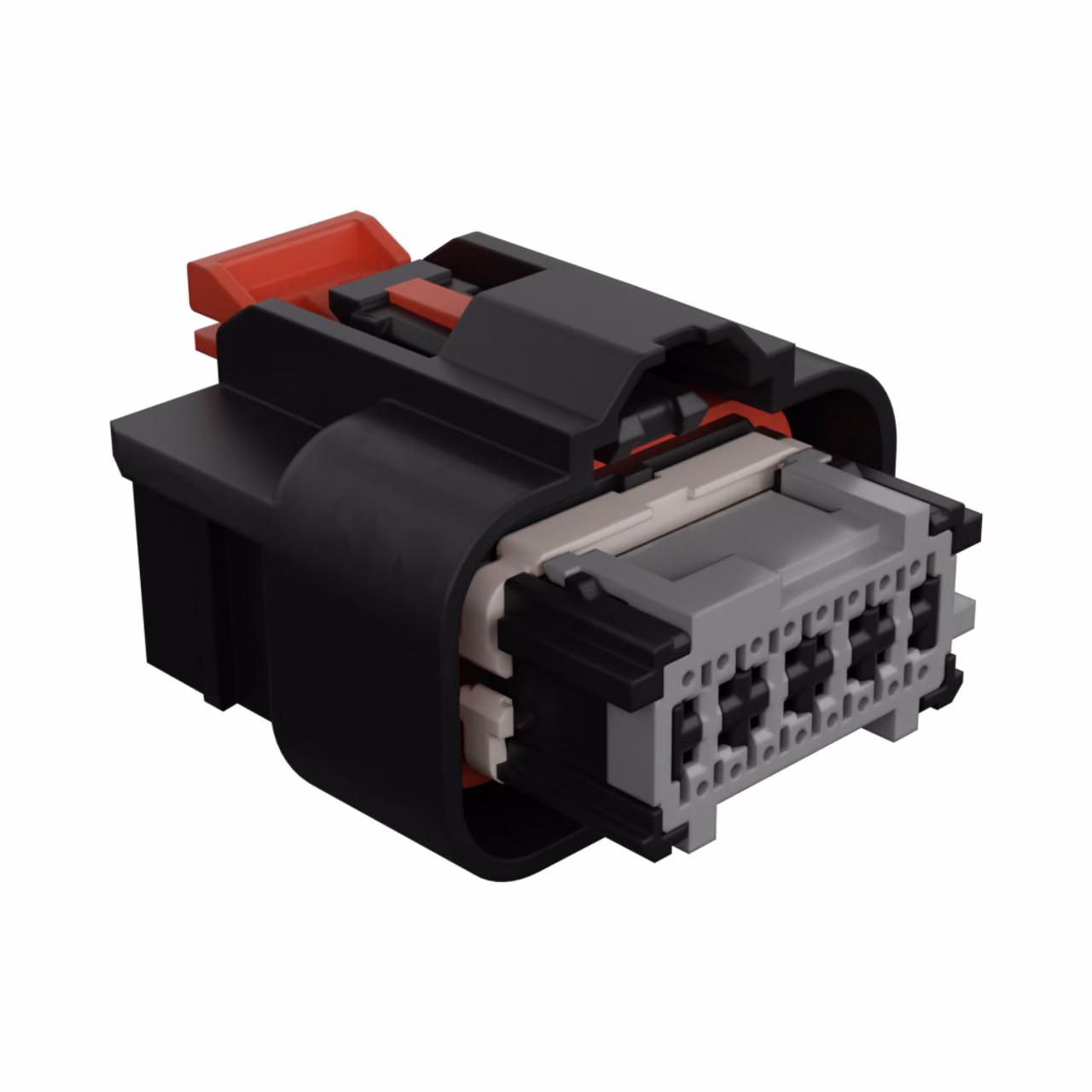 Mini50 Sealed Receptacle Housing, Dual Row, with CPA, 16 Circuits, Polarization Option B, Light Gray for sale