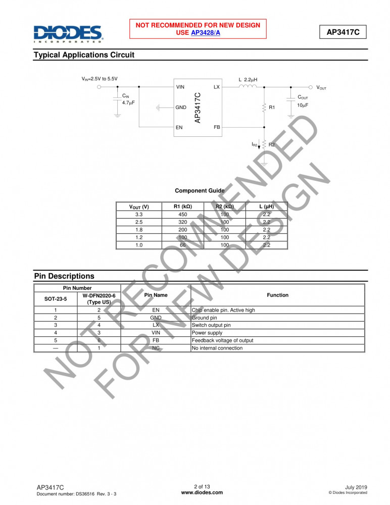 AP3417CKTR-G1 datasheet page 2