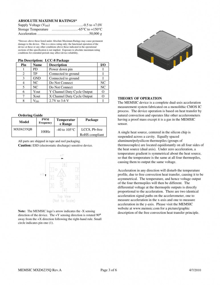 MXD6235QB datasheet page 3