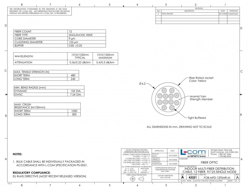 L-com FOB-MFD-12FSMR-M technical drawing