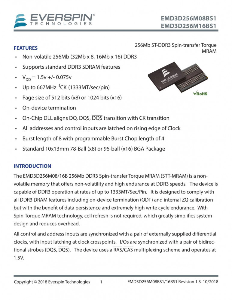 EMD3D256M16G2-150CBS1R datasheet page 1