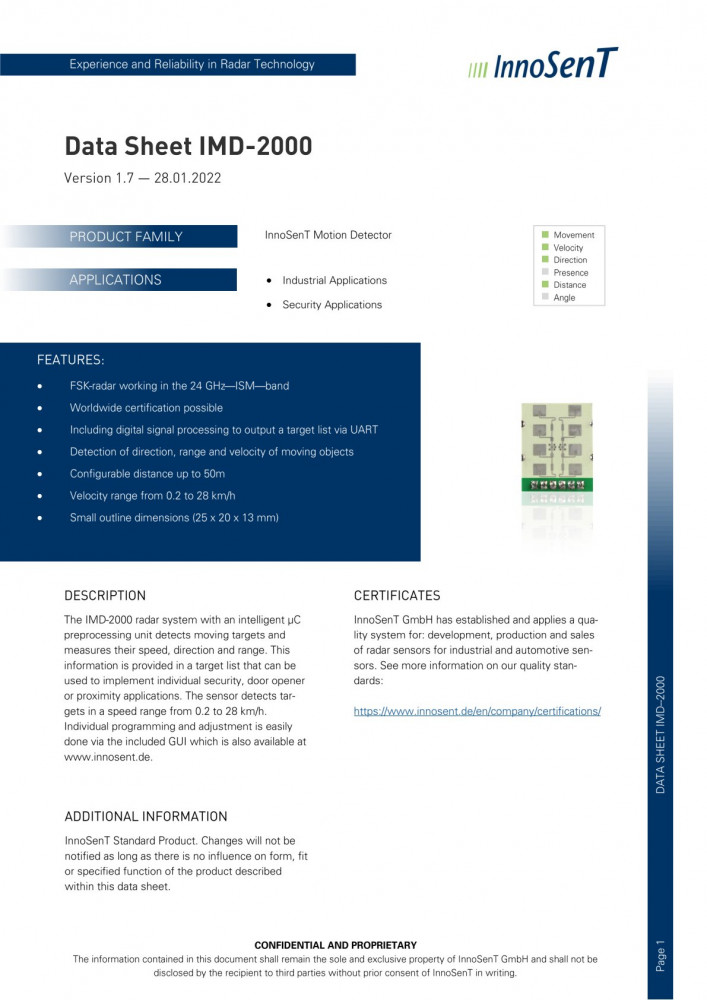 IMD-2000 datasheet page 1