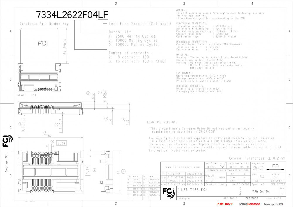 7334L2622F04LF technical drawing page 1