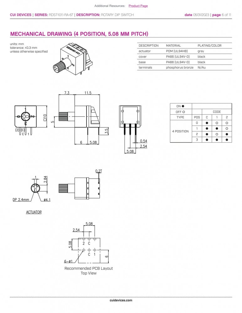CUI RDS7 datasheet page 6