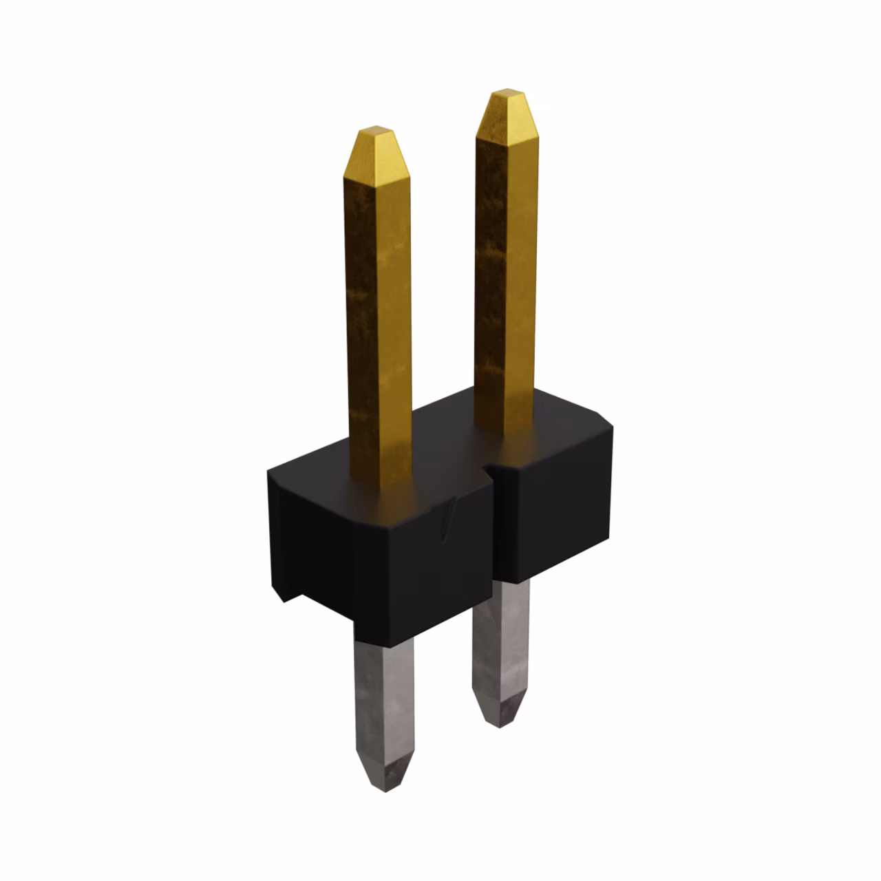 2.00mm Pitch Milli-Grid Header, Vertical, Through Hole, Breakaway, 2 Circuits, 0.50µm Gold (Au) Plating, Mating Pin Length 4.00mm, Tail Length 2.70mm, Lead-Free for sale