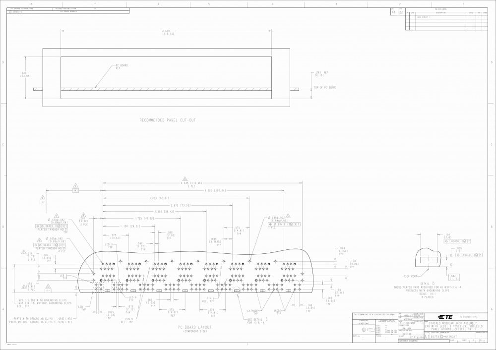 TE Connectivity 6116317 controlled drawing page 2