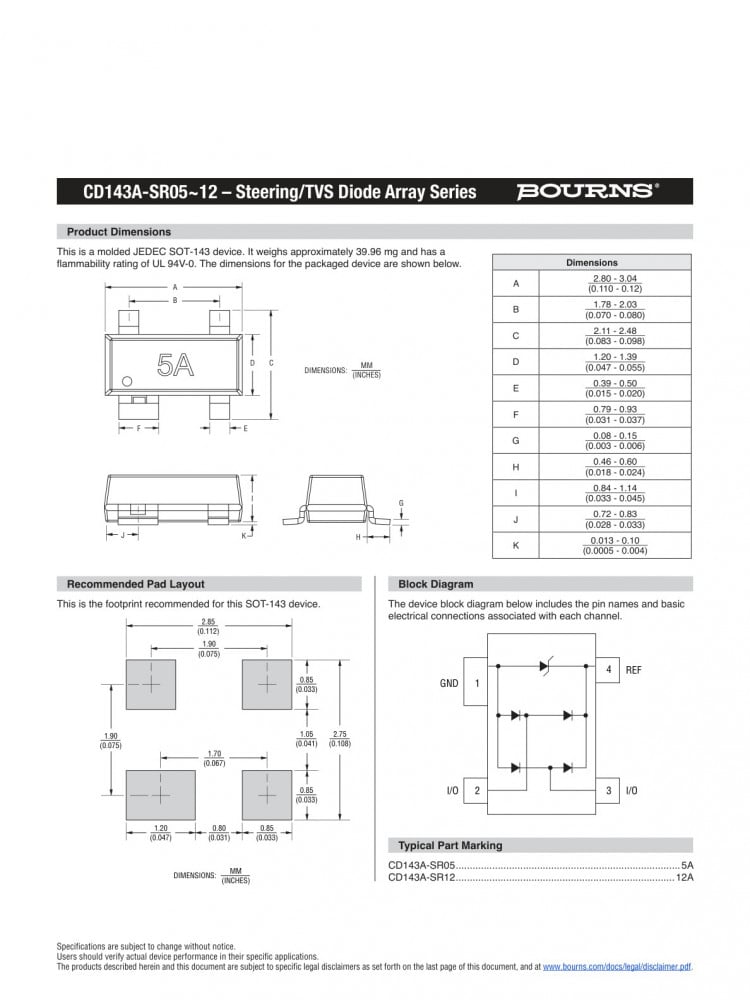 CD143A-SR05 datasheet page 2